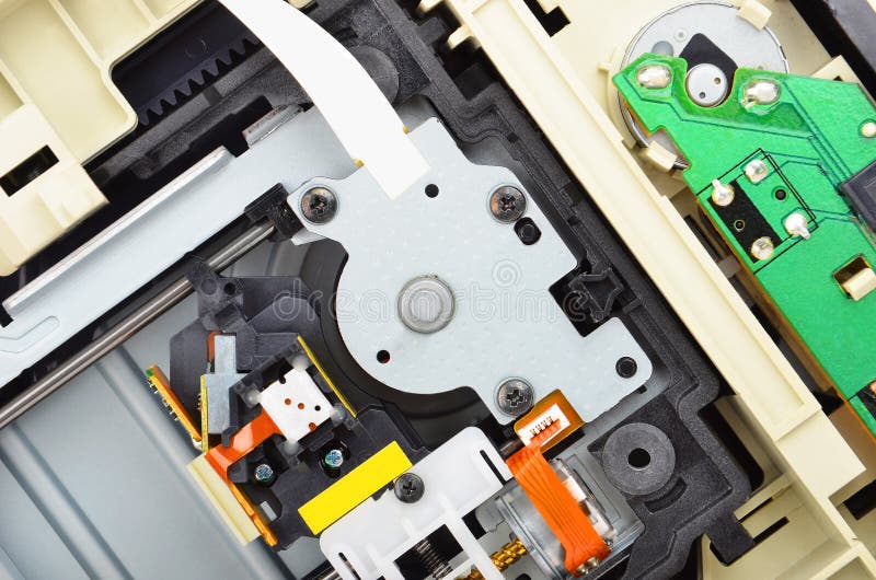 Inside dvd disk drive stock photo. Image of cmos, file - 28244210