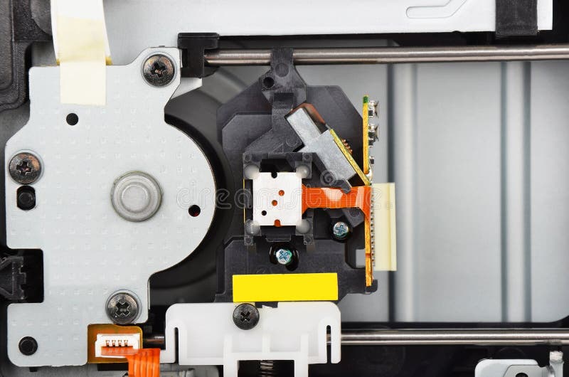 Inside DVD disk drive stock image. Image of motherboard - 81655649