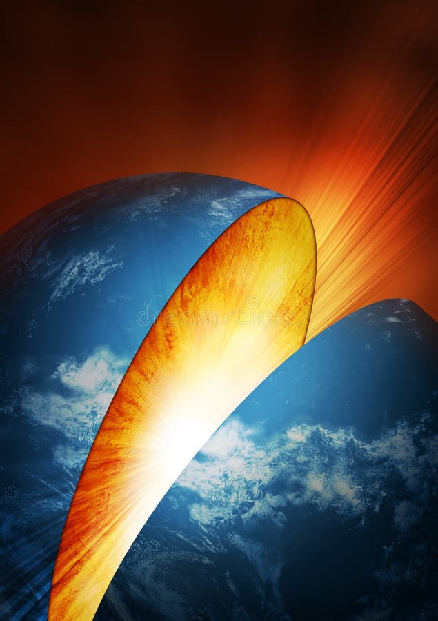 Inside earth explosion stock illustration. Illustration of blue - 23961816