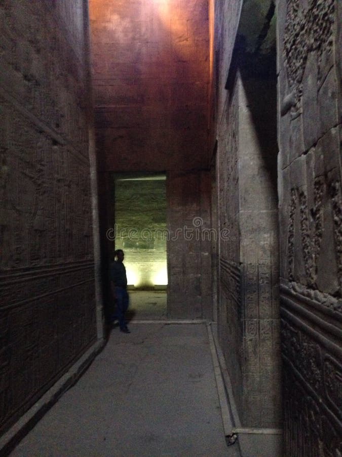 Inside Egyptian Temple Sanctum Walls Stock Image - Image of walls ...