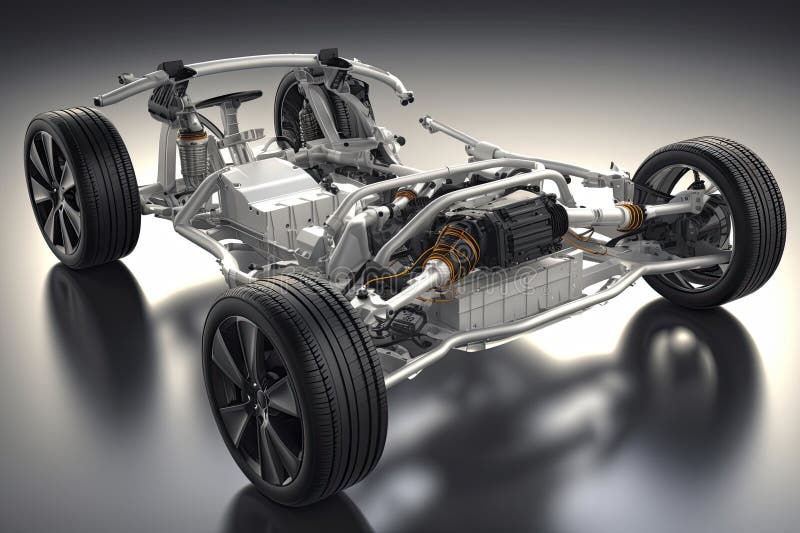 Inside Electric Car.3d Render and Illustration Stock Illustration ...