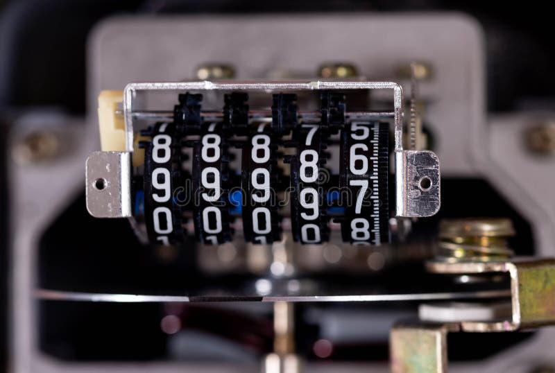 Inside Electric Meter Closed Up Shot Stock Image - Image of close ...
