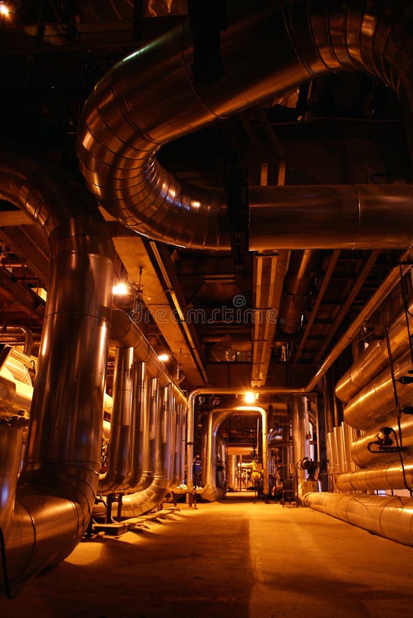 Inside of Electric Power Plant Stock Photo - Image of district ...