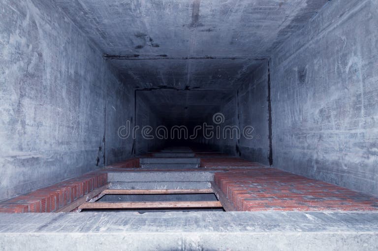 Inside the Elevator Shaft in a Concrete Building Stock Photo - Image of ...