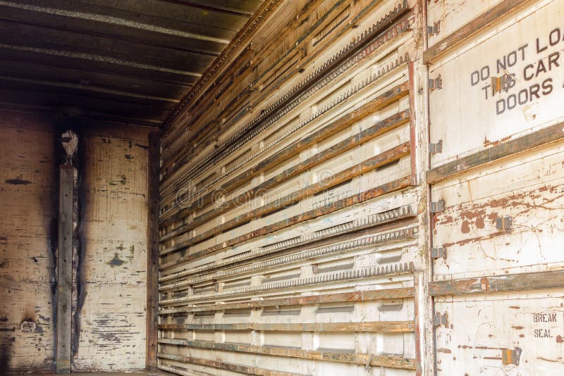 Old Abandoned Red Boxcar Train Car on the Railroad Tracks in the Ghost ...