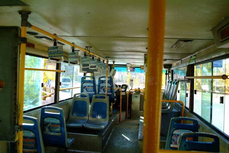 Inside an Empty Bus of China Editorial Photography - Image of upstairs ...