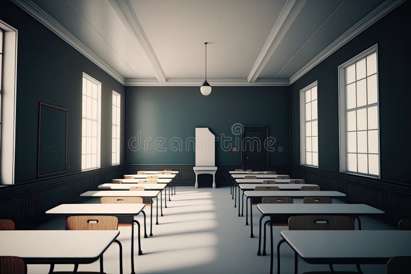 Empty classroom stock illustration. Illustration of seat - 272773585