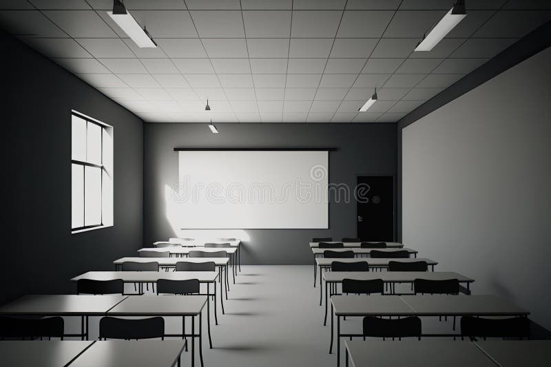 Empty classroom stock illustration. Illustration of school - 272773614
