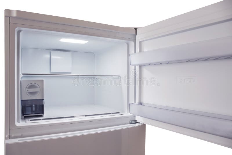 Inside of Empty and Clean Modern Refrigerator, Freezer Stock Photo ...