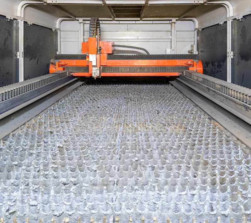 Inside of Empty Cnc Laser Cutting Machine - without Workpiece Metal ...