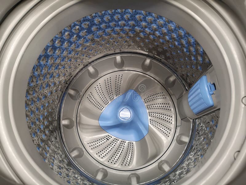 The Inside Empty Drum of New Washing Machine Stock Photo - Image of ...