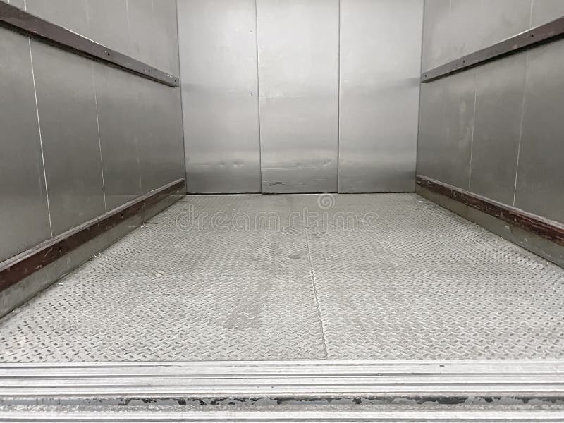 Inside Empty Elevator Lift Equipment Stock Photo - Image of lifting ...