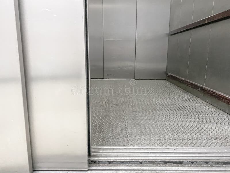 Inside Empty Elevator Lift Equipment Stock Photo - Image of lifting ...