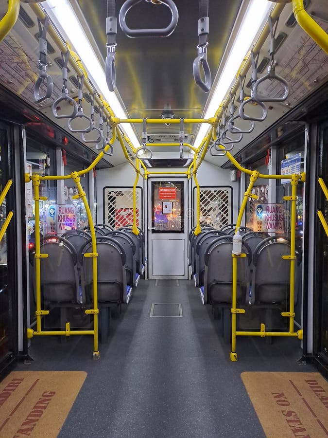 Inside of an Empty Metro Bus Editorial Stock Photo - Image of boat ...