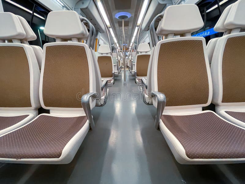 Seats of an Empty Modern Train Car Stock Photo - Image of travel ...