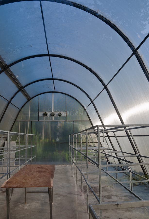 Inside Empty Plant Green House Stock Photo - Image of nature ...