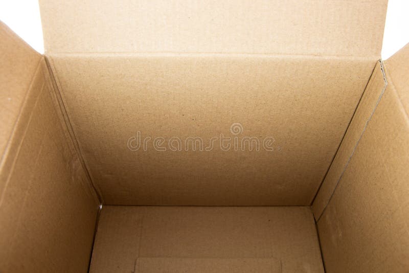 Inside of an Empty Square Cardboard Box Stock Image - Image of delivery ...