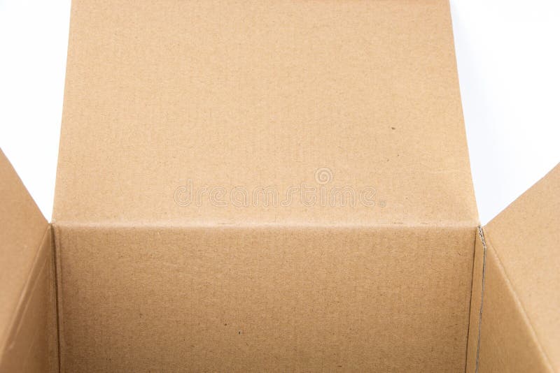Inside of an Empty Square Cardboard Box Stock Image - Image of delivery ...