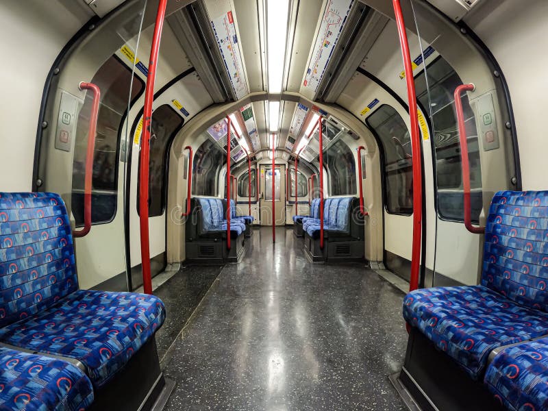 Inside an empty subway editorial stock image. Image of empty - 257066064