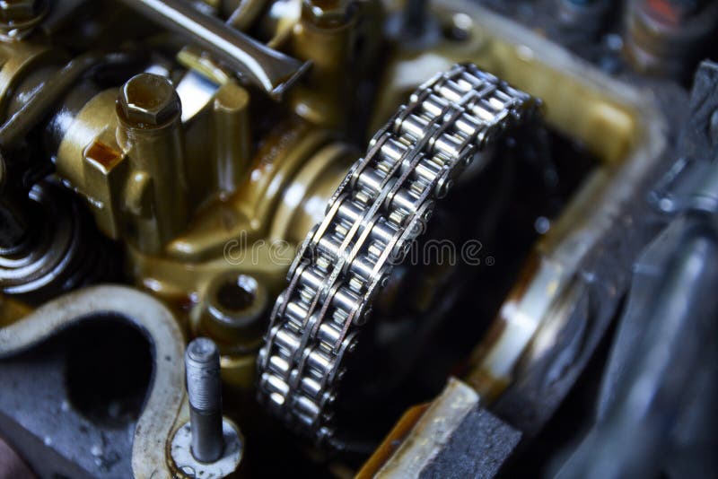 Inside of Engine, Car Engine Under Repair Stock Photo - Image of engine ...