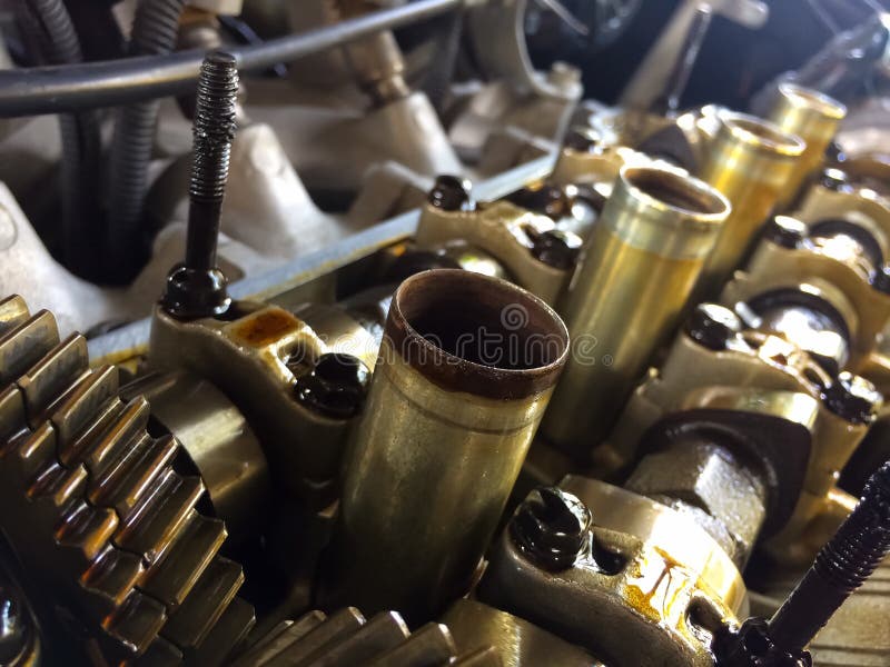 Inside of an Old V8 Engine Used in Vehicles and Airplanes Showing the ...
