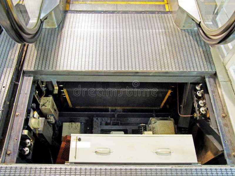 Inside Escalator stock image. Image of moving, stairs - 57947551