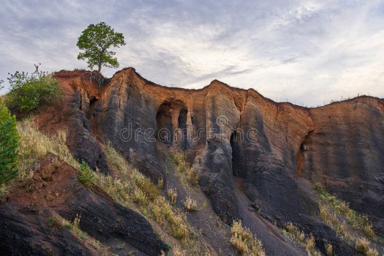 Inside an extinct volcano stock image. Image of magma - 198919573