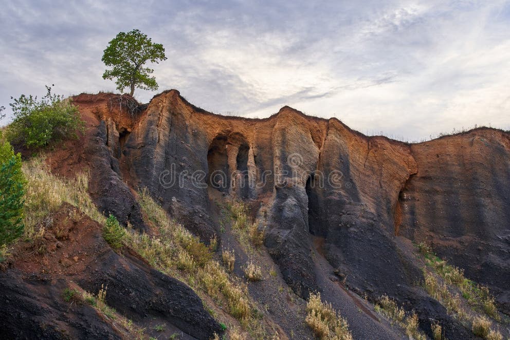 Inside an extinct volcano stock image. Image of magma - 198919573