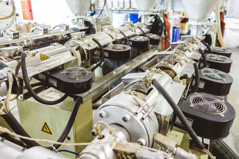 Inside Factory. the Interior of the Equipment Used in the Polypropylene ...