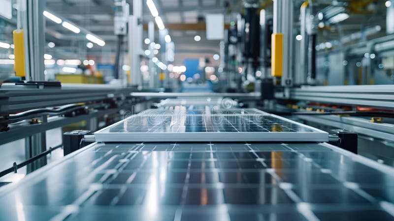 Inside the Factory Rows of Machines are Busy Ting Shaping and ...