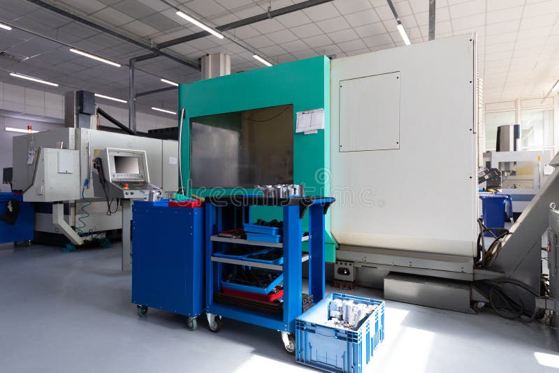 Inside of Factory Unit with Modern Computerized Equipment Stock Photo ...