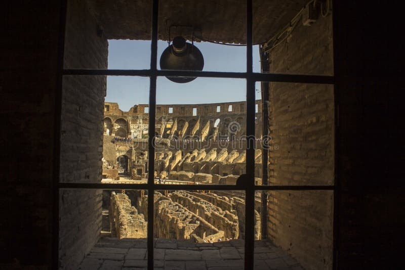 Inside of the Famous Colosseum Stock Image - Image of colosseum, blue ...