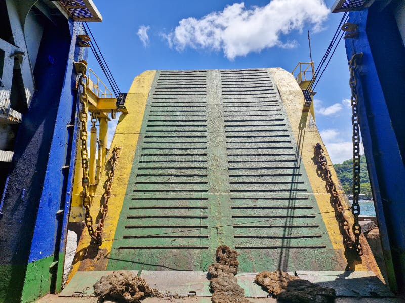 Inside the Ferry As the Gate Opens, Stock Image - Image of docking ...