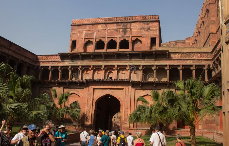 Inside the Fort of Agra, India Editorial Stock Photo - Image of inside ...