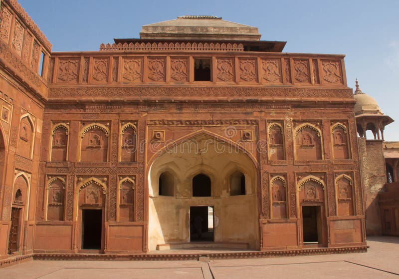 Inside the Fort of Agra, India Stock Photo - Image of landmark ...