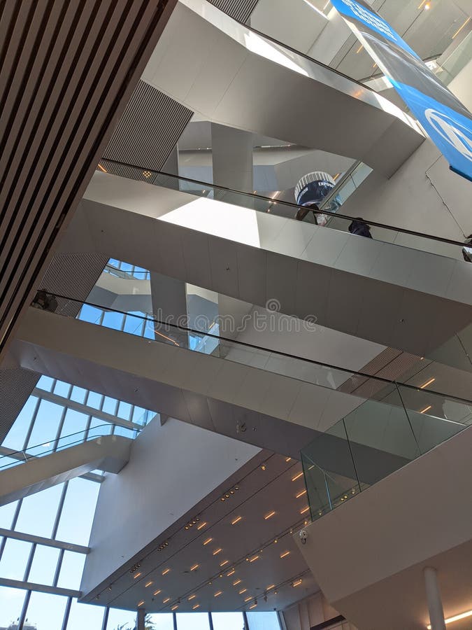 Inside the Forum Groningen Netherlands Stock Image - Image of glass ...