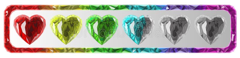 The Inside of the Frame, are Colorful Hearts Stock Vector ...