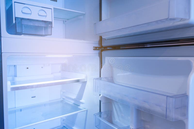 Inside Refrigerator on Empty Stock Image - Image of background, fridge ...