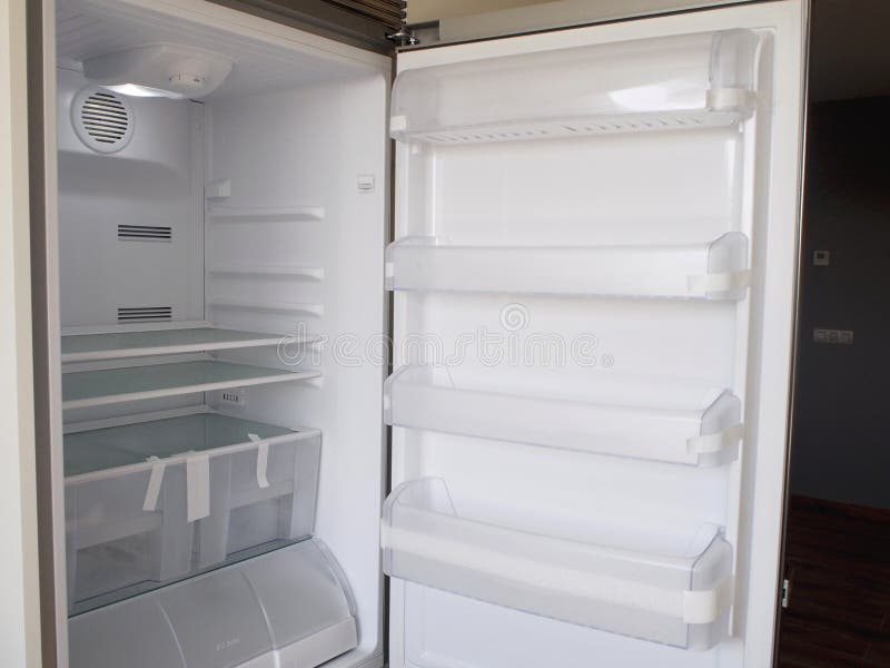 Inside empty fridge stock image. Image of fridge, shelf - 100504459