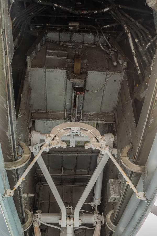 Inside Front Landing Gear Wheel Well Stock Photo - Image of grunge ...