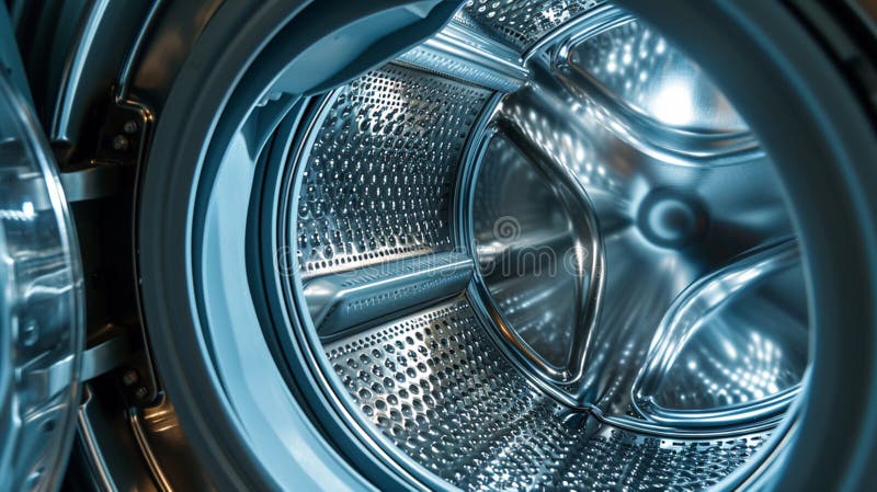 Inside the Front Load Washing Machine Drum. Ai Generative Stock ...