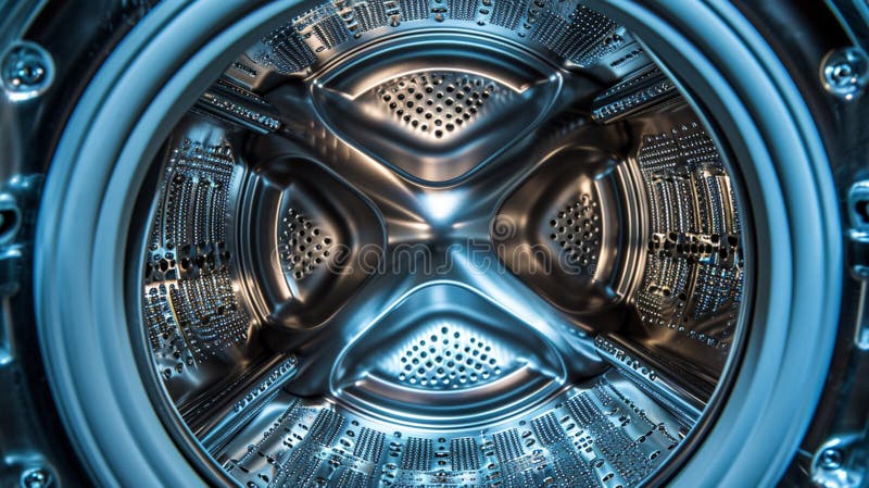 Inside the Front Load Washing Machine Drum. Ai Generative Stock ...