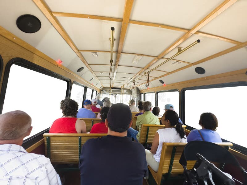 Inside a Full Tour Bus with Cut Out Windows Editorial Photography ...