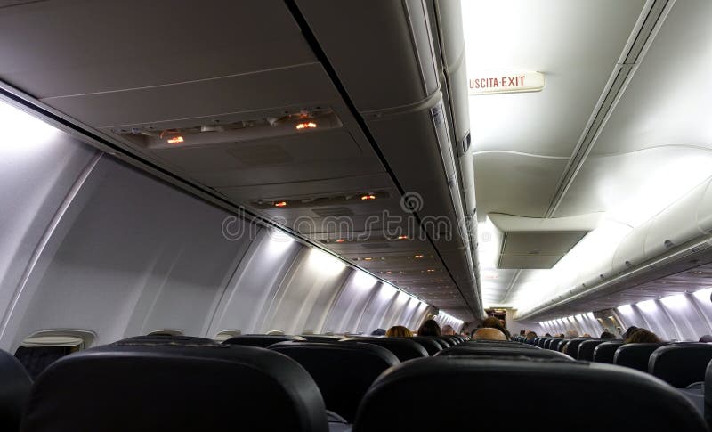 The Inside of the Fuselage of an Aircraft. Stock Photo - Image of ...