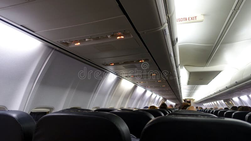 The Inside of the Fuselage of an Aircraft. Stock Photo - Image of ...