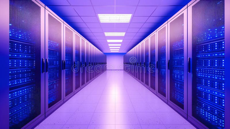 Inside a Futuristic Data Center: Exploring the Glowing AI-Controlled ...
