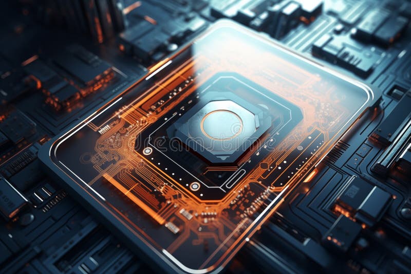 Inside a Futuristic Electronic Device by Generative AI Stock ...