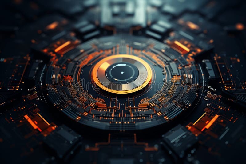 Inside a Futuristic Electronic Device by Generative AI Stock ...