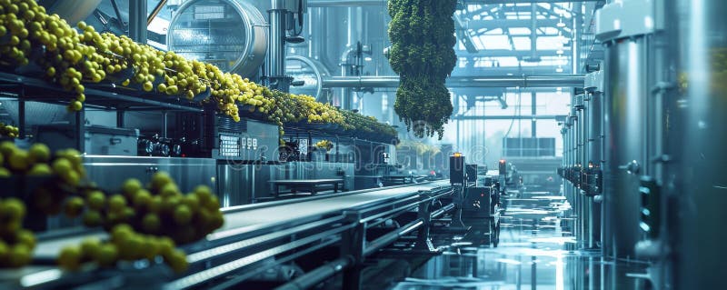 Inside a Futuristic Winery with Advanced Machinery and Grape Processing ...