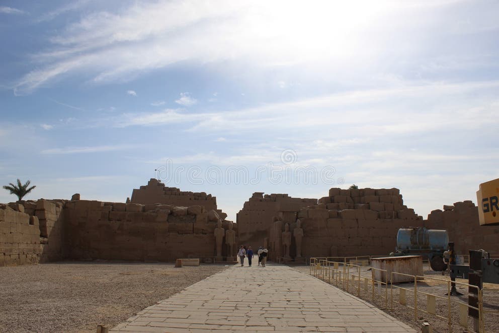 Inside gate karnak temple stock photo. Image of wall - 365207210